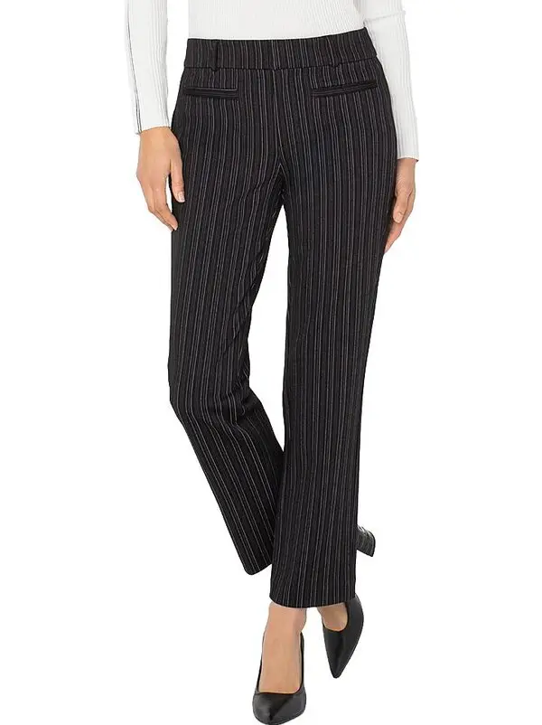 LIVERPOOL Holly Pinstriped Pants - Hint Navy Stripe