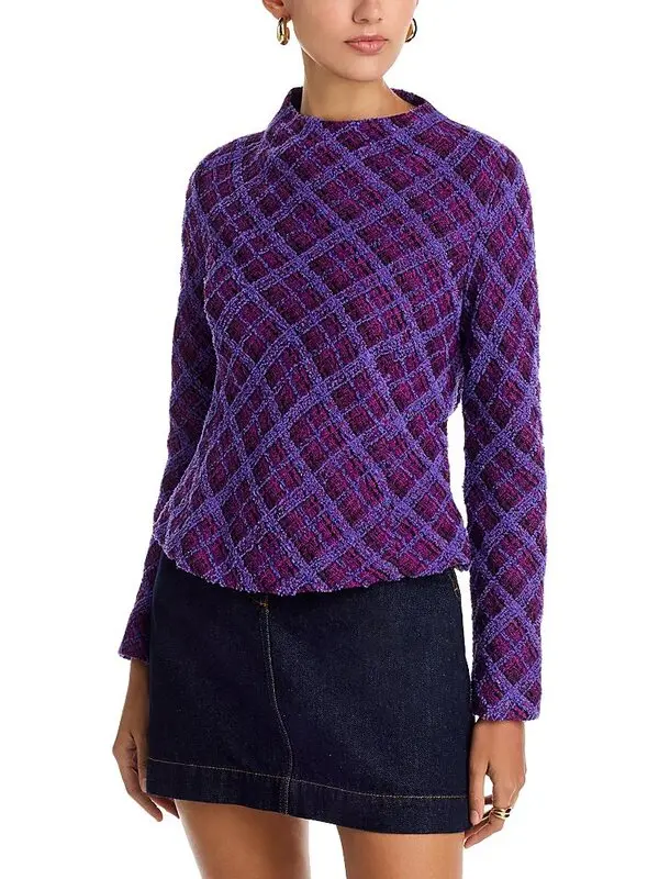 AREA STARS Holly Top - Purple Tweed