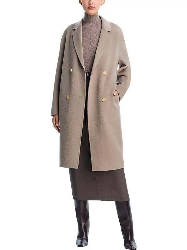 Lafayette 148 New York Wool And Cashmere Coat - Hickory