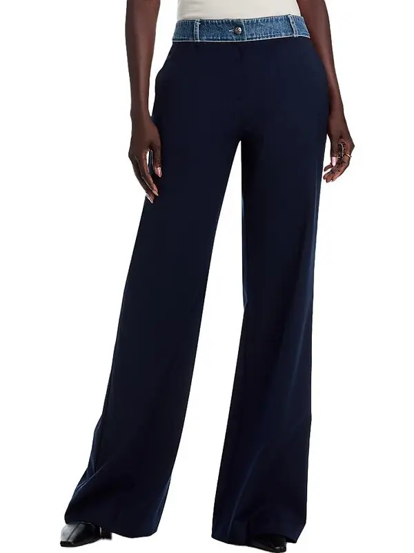 Kobi Halperin Poe Wide Leg Trousers - Navy