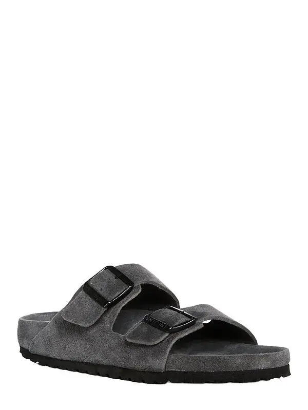 BIRKENSTOCK Arizona Exquisite Tonal Suede Sandals - Gray