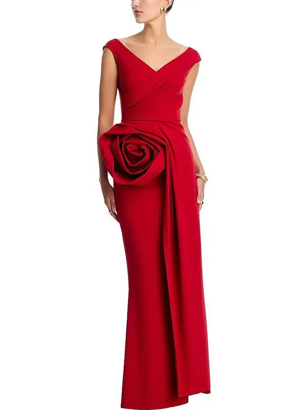 Chiara Boni La Petite Robe Tekkan Gown - Scarlet
