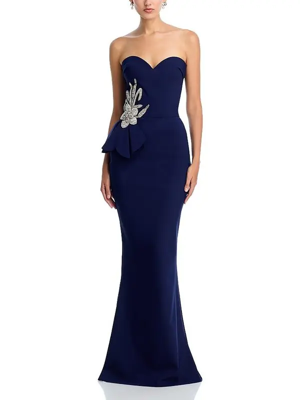 Chiara Boni La Petite Robe Grenawa Gown - Blu Notte