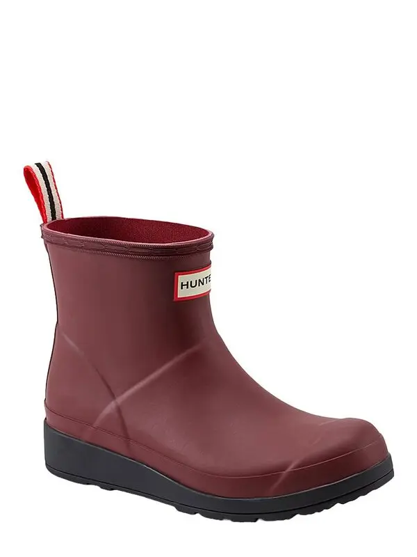 Hunter Play Short Boots - Dark Red