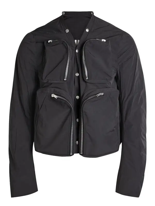 Rick Owens Padded Nylon Cargo Jacket - Black