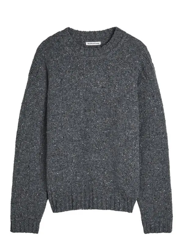 You Must Create Undertones Wool-blend Jumper - Dark Grey