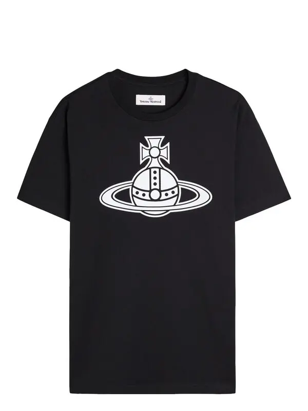 VIVIENNE WESTWOOD Paris Orb Printed Cotton T-shirt - Black