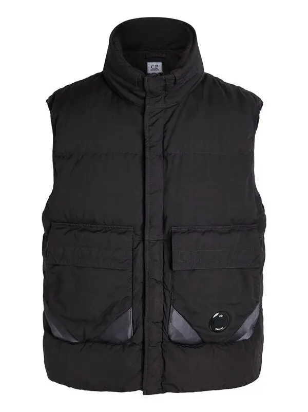 C.P. COMPANY Quilted Gilet - Black