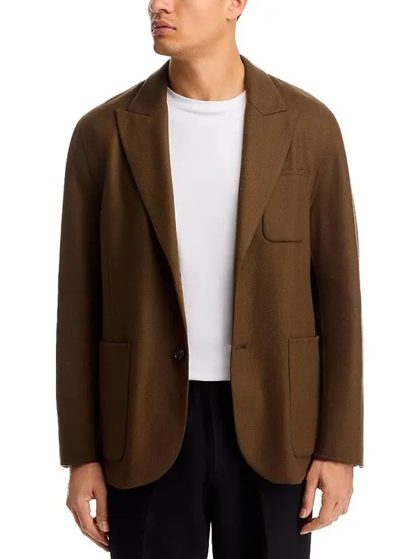 Vince Splitable Wool Blend Blazer - Dark Roast