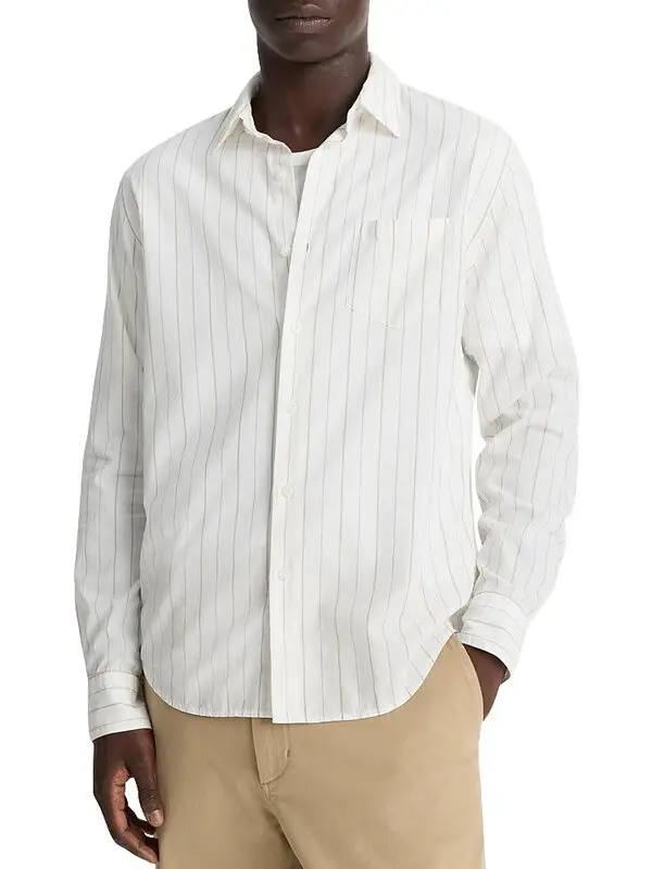Vince Chatsworth Striped Button Shirt - Natural Co
