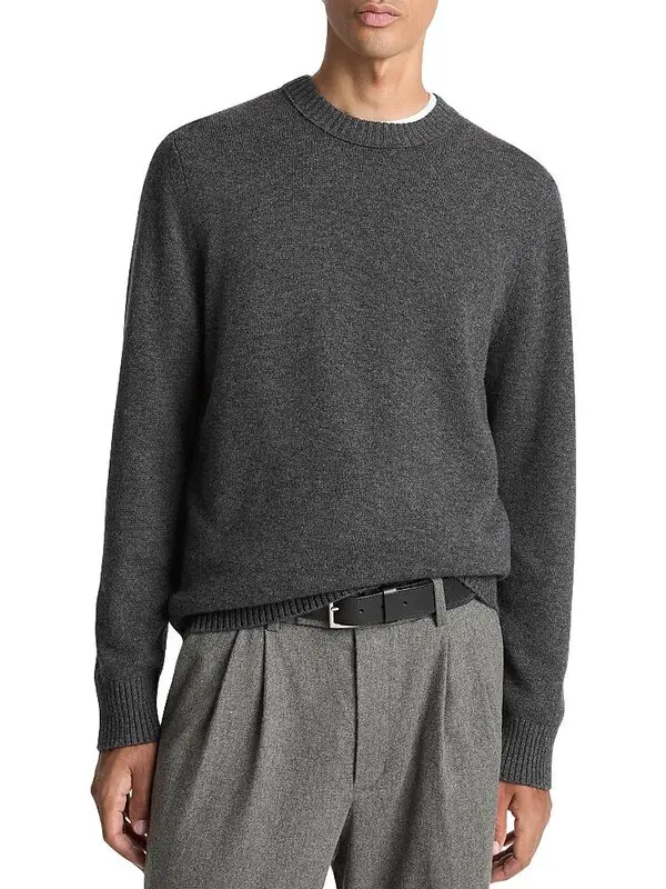 Vince Wool And Cashmere Crewneck Sweater - Heather Charcoal