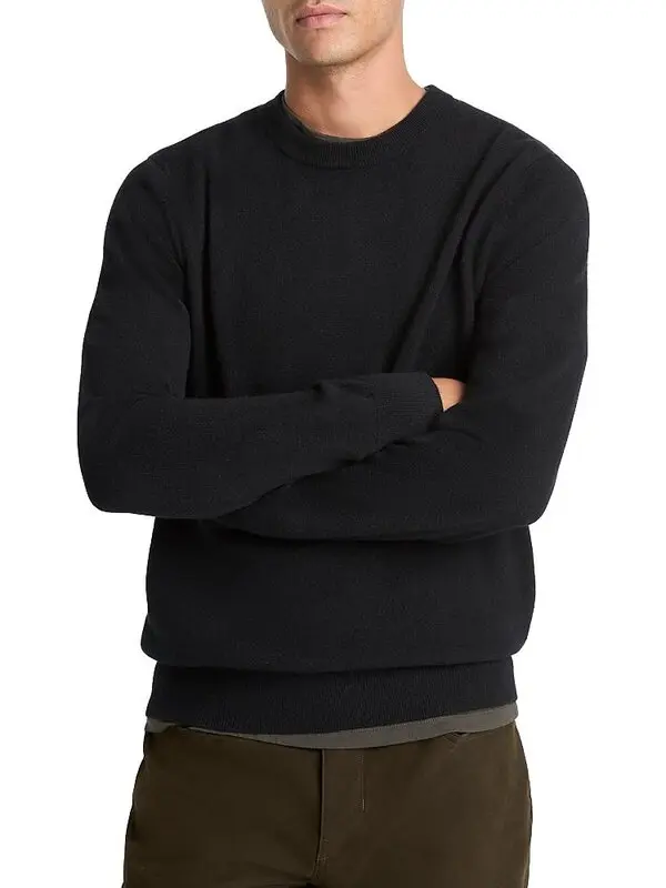 Vince Cashmere Crew Neck Sweater - Black