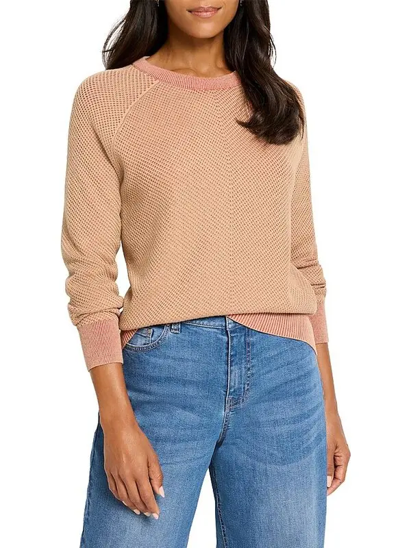 NIC+ZOE Textured Knit Sweater - Red Multi