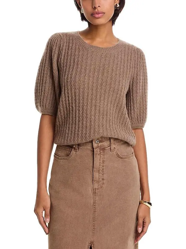 Paige Lucerne Cashmere Top - Heather Brown