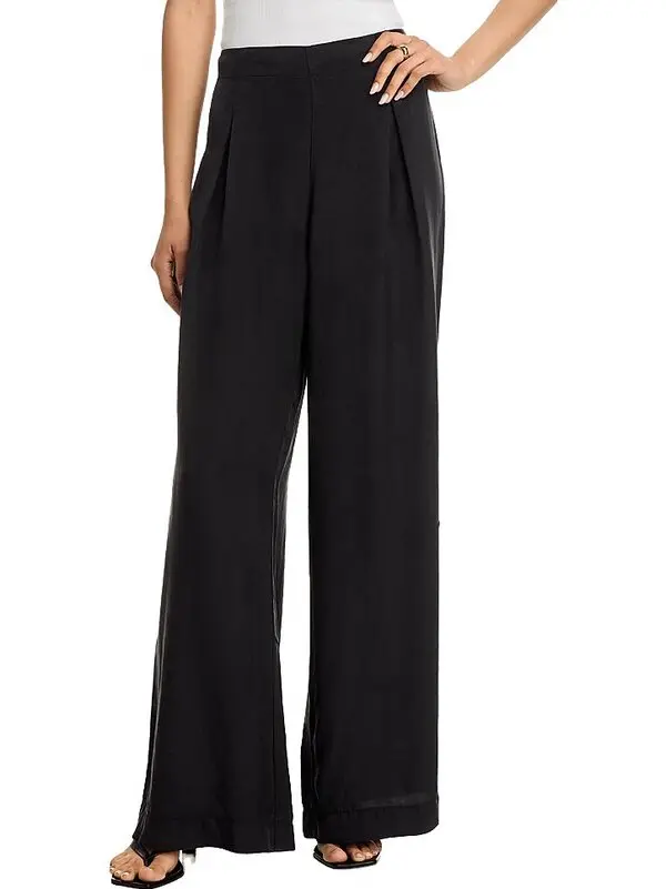 Bella Dahl Pull On Inverted Pleat Pants - Black