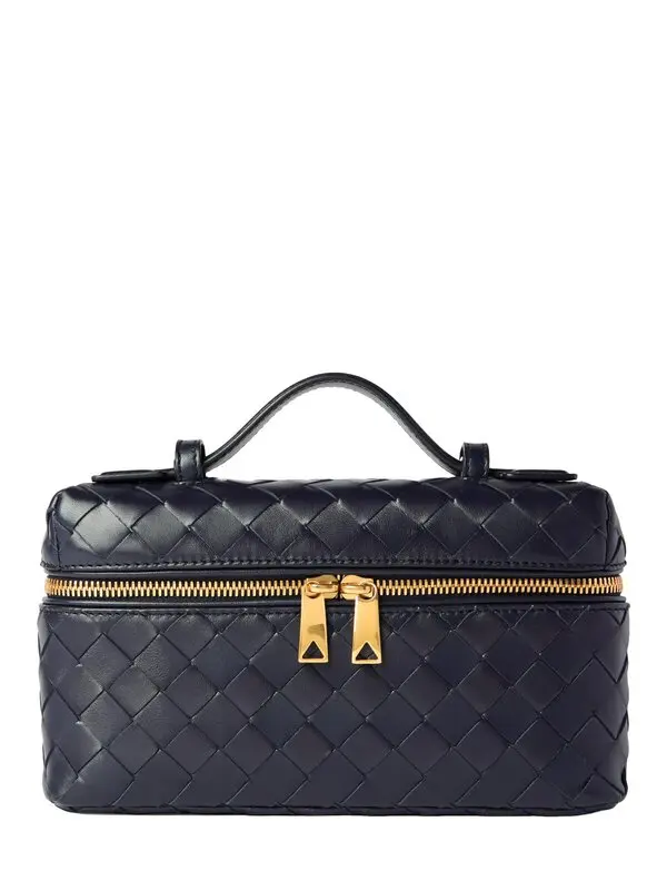 Bottega Veneta Intrecciato Leather Tote - Blue