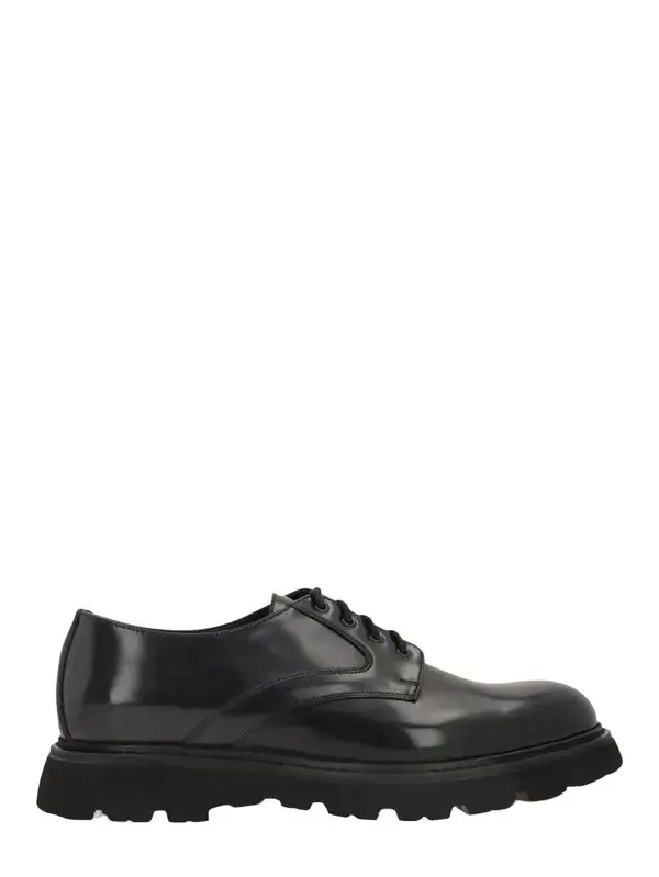 DOUCAL'S Brushed-leather Derby Shoes - Black