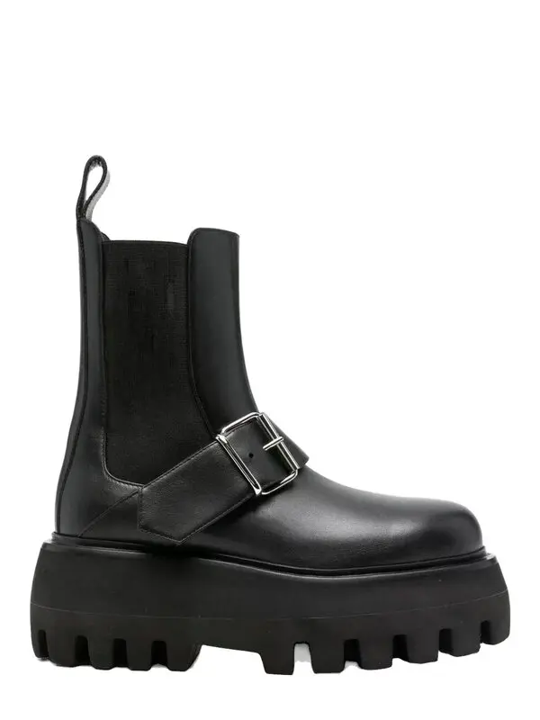 Alexander McQueen Sofa Buckle Ankle Boots - Black