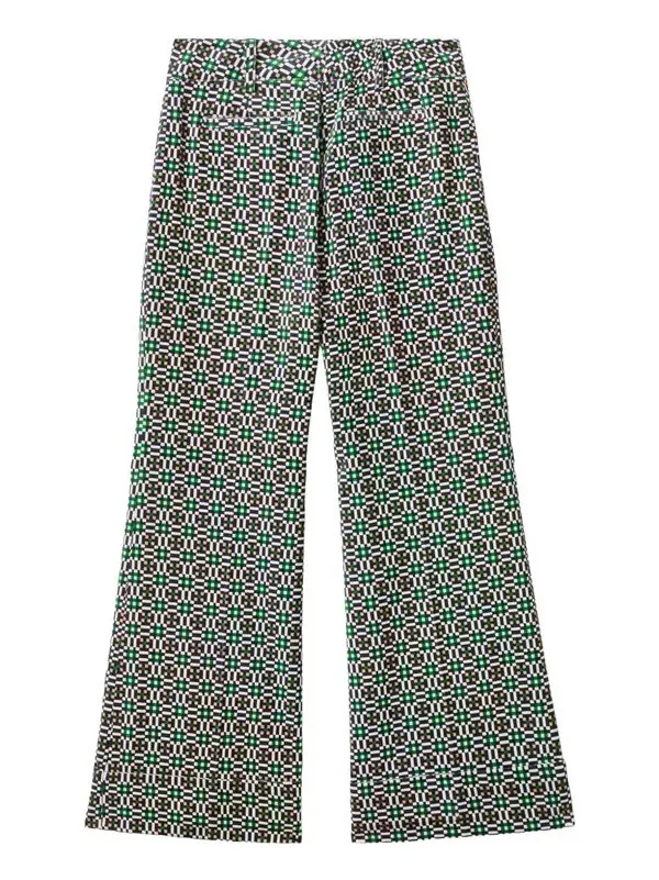 La DoubleJ Hendrix Geometric-print Trousers - Black