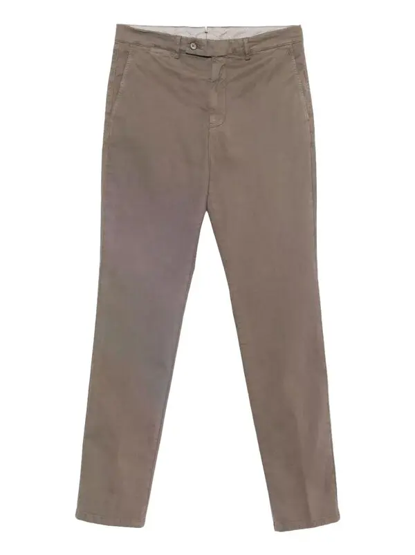 BERWICH Flat-front Trousers - Brown