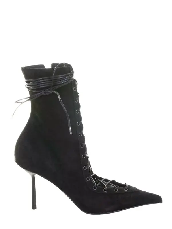 LE SILLA 80mm Colette Lace-up Boots - Black