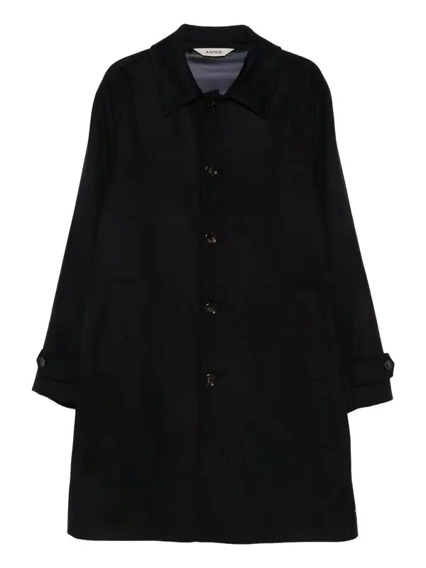 Aspesi Button-fastening Coat - Blue