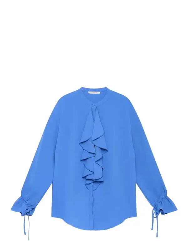Malìparmi Ruffled Blouse - Blue