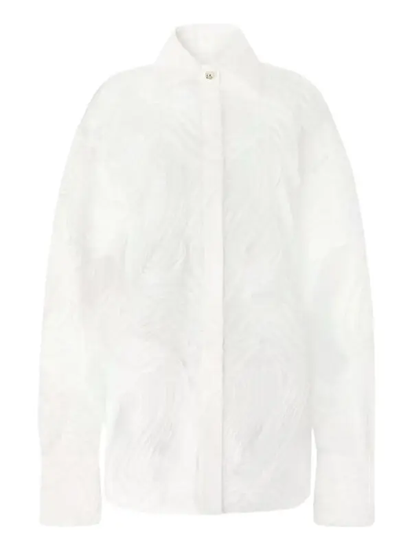 GENNY Semi-sheer Shirt - White
