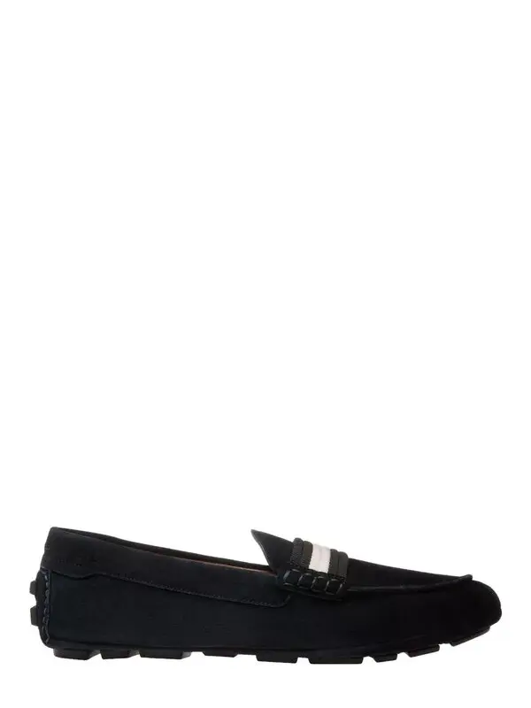 Bally Ribbon-detail Suede Loafers - Blue