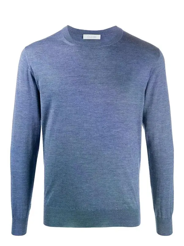 CRUCIANI Crewneck Cashmere-silk Jumper - Blue