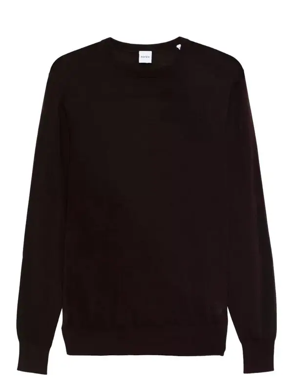 Aspesi Crew-neck Wool Sweater - Brown