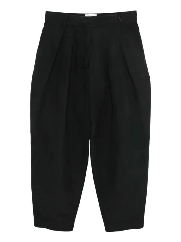 THE ROW Dyri Pleated Trousers - Black