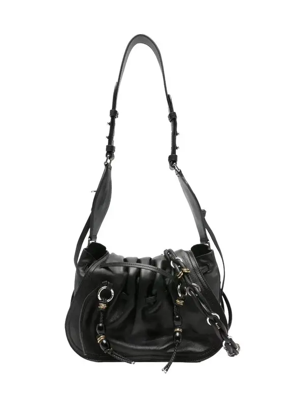 Isabel Marant Pleated Detail Shoulder Bag - Black