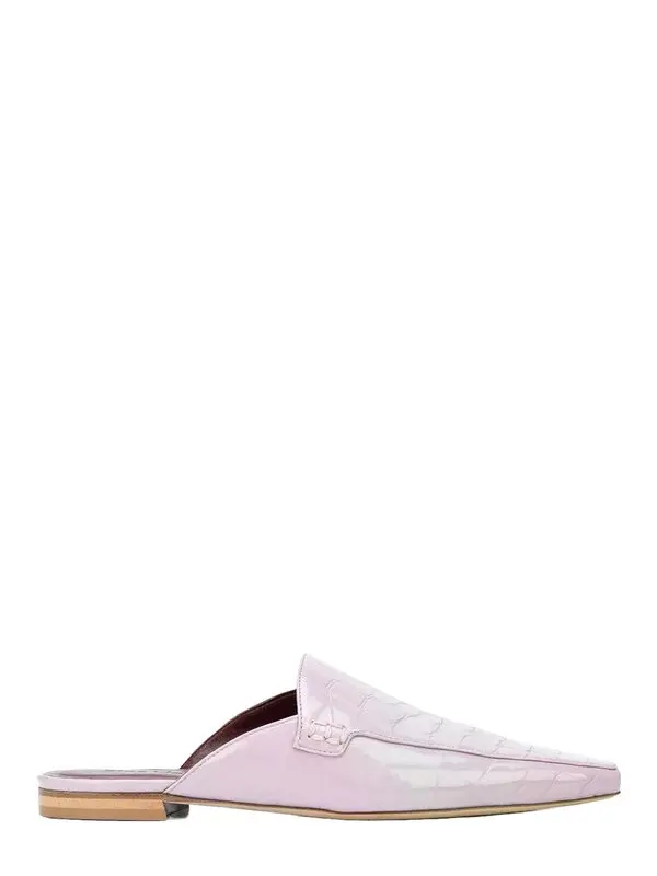 Sies Marjan Crocodile-embossed Mules - Pink
