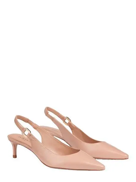 LK BENNETT Lettie Oloid Pointed Toe Slingback Pumps - Trench