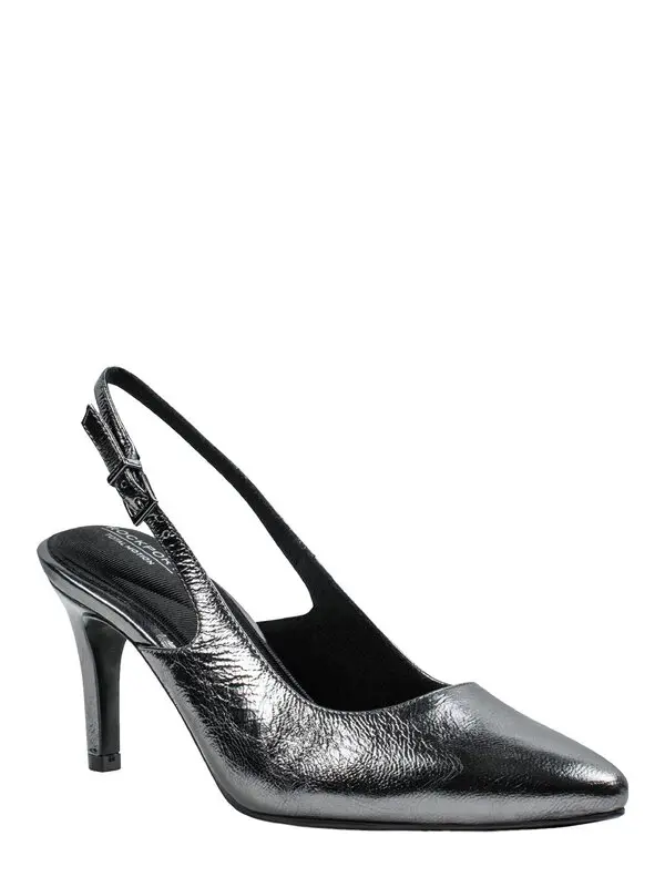 Rockport Pointy-toe Slingback Pumps - Pewter