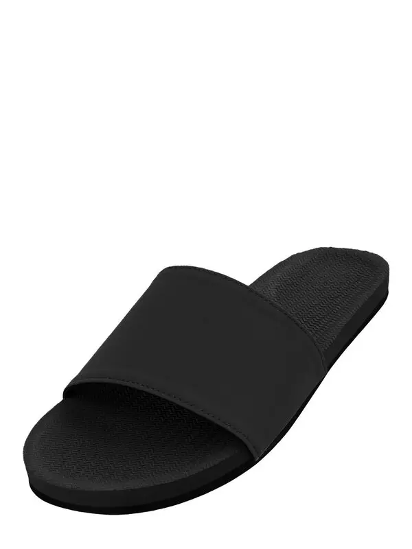 INDOSOLE Responsibly-made Tire Sole Slide Sandals - Black