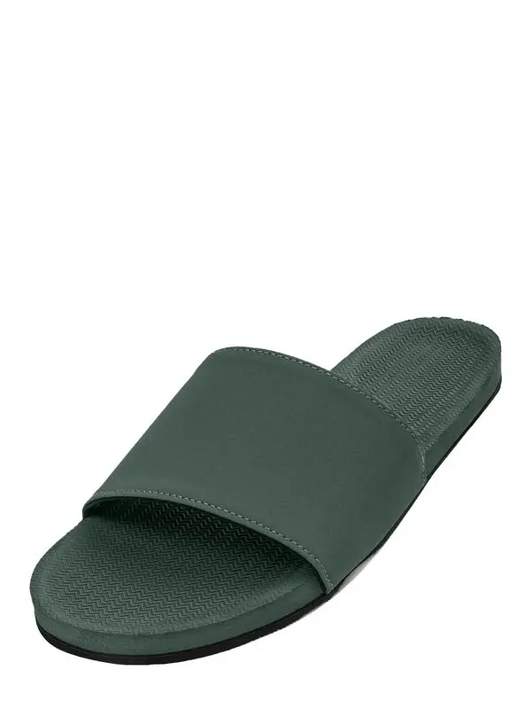 INDOSOLE Responsibly-made Tire Sole Slide Sandals - Leaf