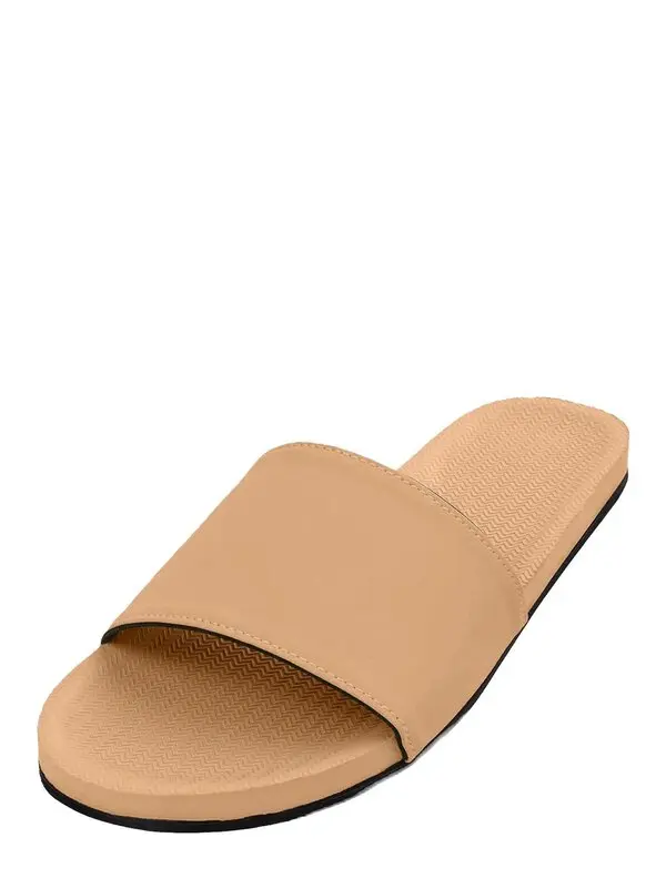 INDOSOLE Responsibly-made Tire Sole Slide Sandals - Soil Light