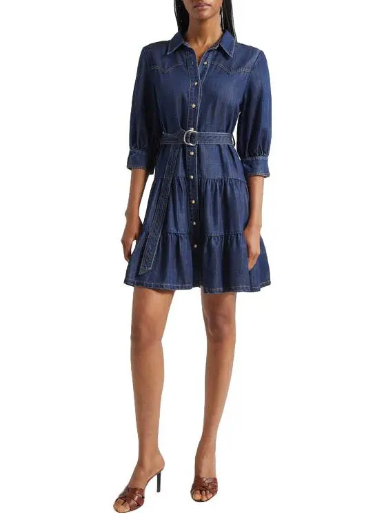 Cinq À Sept Ophelia Denim Shirt Dress - Mer