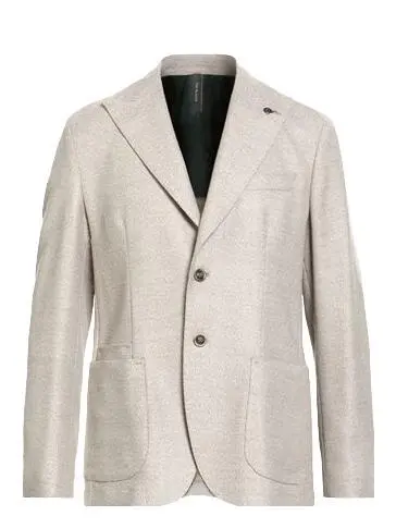 PAOLONI Blazer In Light Virgin Wool And Elastane - Grey