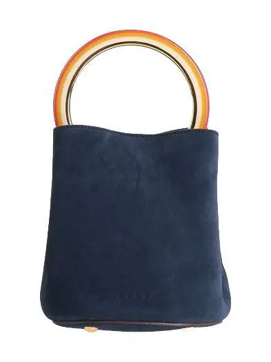 Marni Cowhide Bucket Bag - Navy