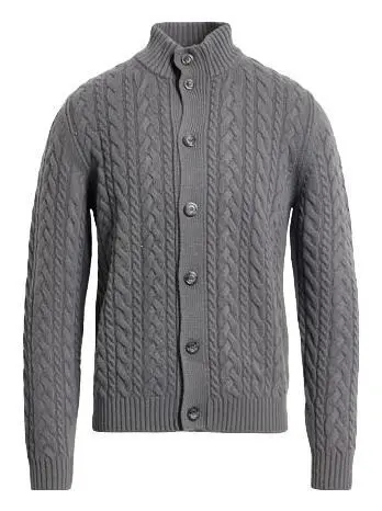 Fedeli Cable-knit Virgin Wool And Cashmere Cardigan - Grey
