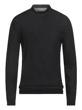 John Varvatos Turtleneck Alpaca Wool And Silk Knit - Black