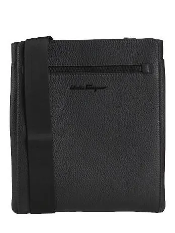 FERRAGAMO Calfskin Crossbody Bag - Black