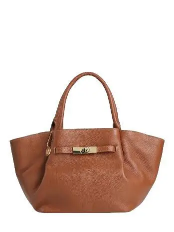 LAURA DI MAGGIO Leather Tote Handbag - Brown