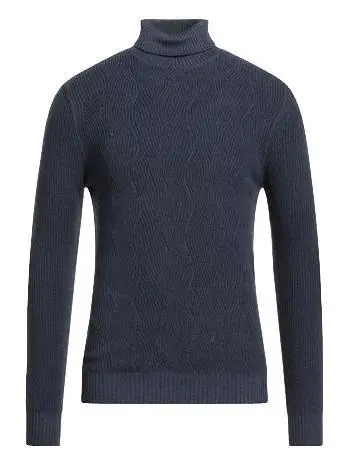 MOORER Mid-weight Knit Turtleneck - Navy