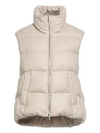 Peserico Flannel Quilted Vest - Beige