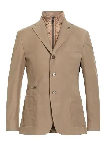 PAOLONI Single-breasted Blazer With Detachable Lining - Beige