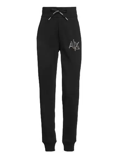 Armani Exchange Track Pants In Cotton Blend - Black